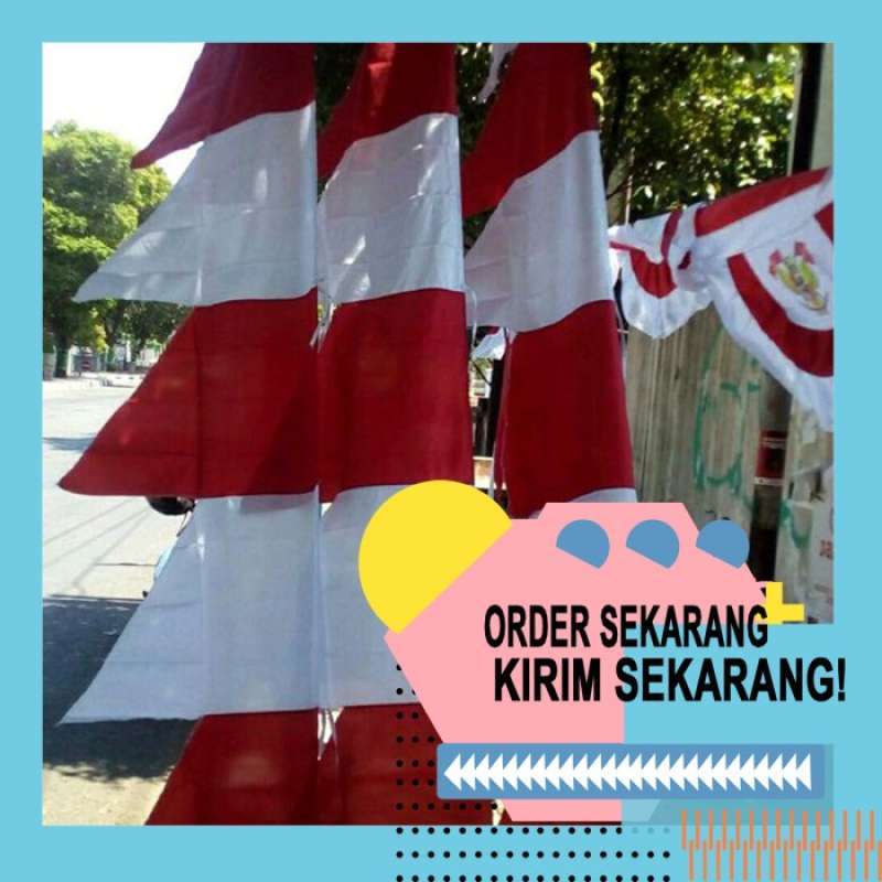 Jual Bendera umbul umbul merah putih 8 mata Polos Tanpa sablon garuda di Seller bajukubutiku ...