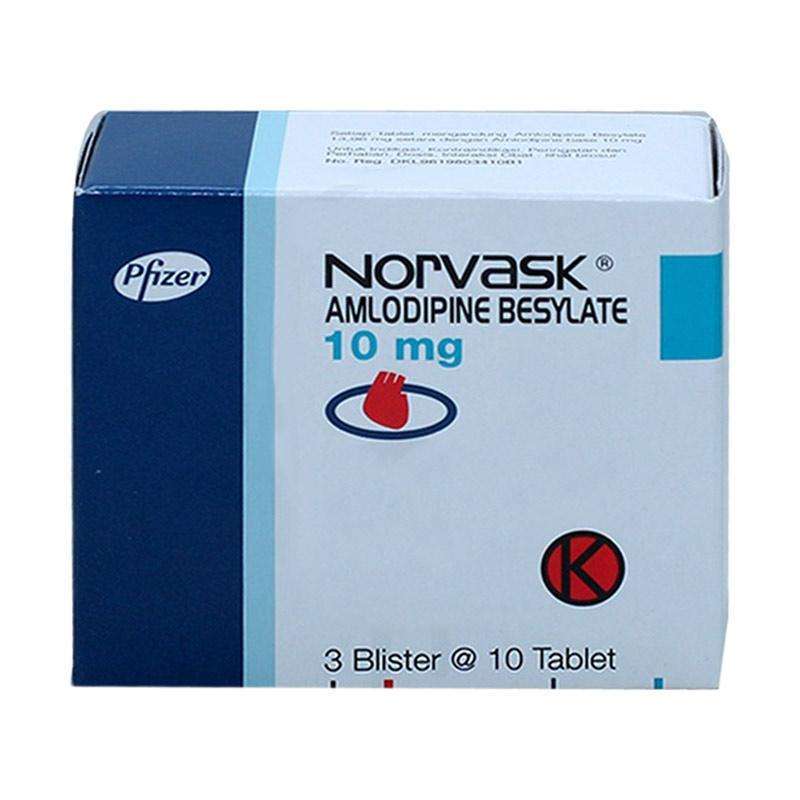 Jual Pfizer Norvask Tablet Obat Kesehatan [10 mg/ 10 Tablet-strip] di ...