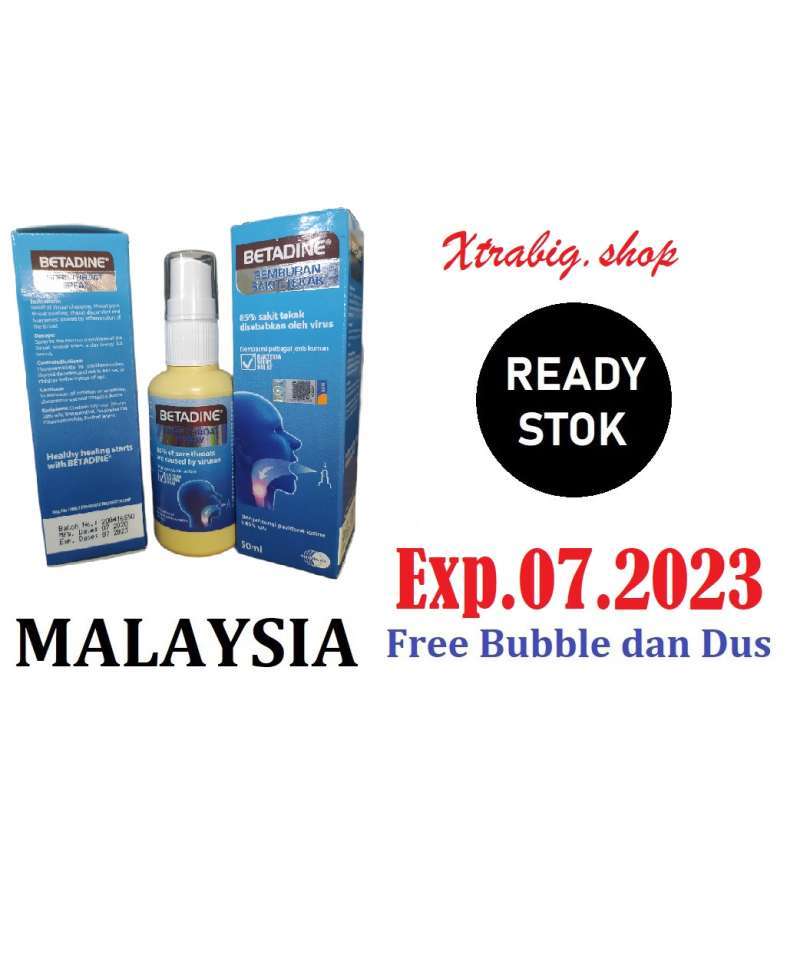 Jual Original Betadine Sore Throat Spray 50 Ml Exp.2023 Stok Semburan ...
