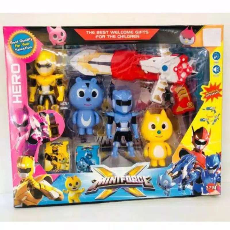 Promo Mainan Robot MiniForce X pedang power rangers YW1378WZ - Biru ...