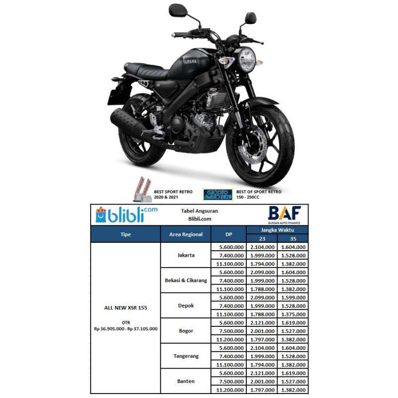 Jual BAF - Yamaha All New XSR 155 Sepeda Motor [OTR Jabodetabek ...