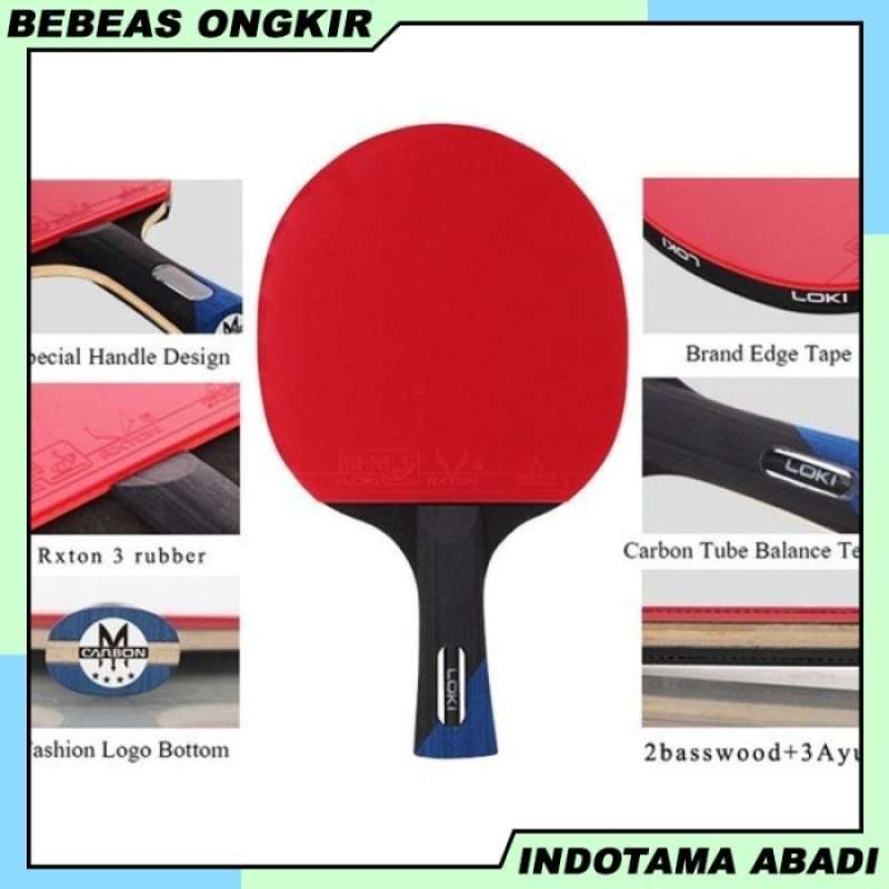 Jual MTIDB Bet Pingpong Bat Tenis Meja Bat Pingpong LOKI 4star Carbon (Kode A 001)) di Seller ...