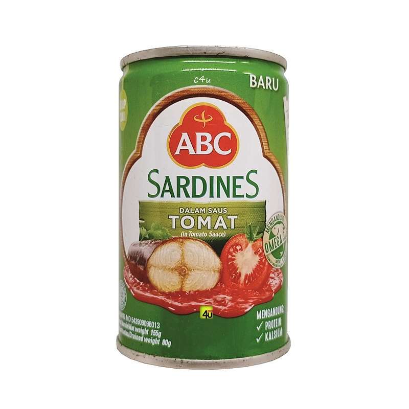 Jual ABC Sardines Dalam Saus TOMAT - Sarden Kemasan Kaleng Kecil 155g ...