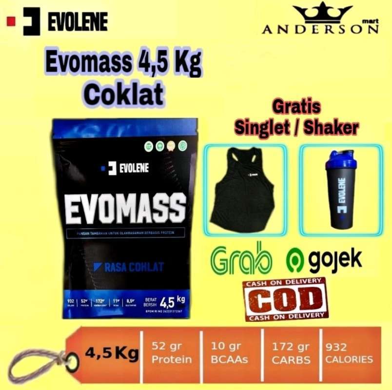 Jual Evolene Evomass Evo Mass Gainer 4,5 Kg 10lbs Rasa Coklat di Seller ...