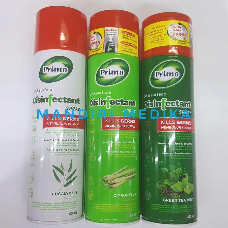 Jual Primo Disinfectant Spray 500ml Original KEMENKES di Seller Mandiri ...