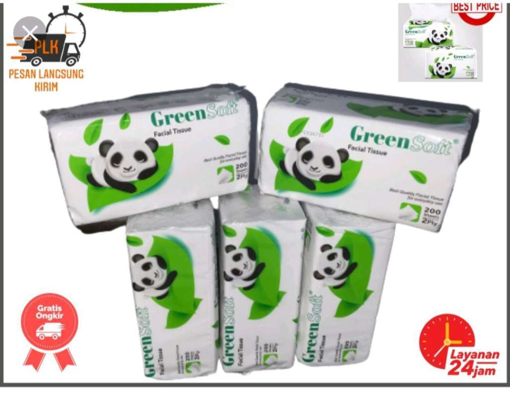 Jual Tissue Green Soft Panda- 1 Dus Isi 40 Pack - 200 Sheet/2 Ply Di ...