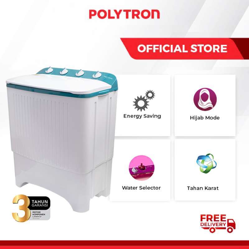 Promo Polytron Primadona Samba Twintub Washing Machine 8Kg PWM 802G ...