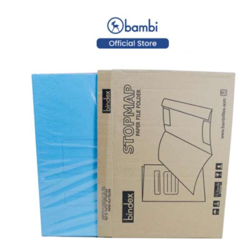 Promo Bindex Stop Map Kertas Folio - F4 1 Box 50 Pcs - Blue Benhur ...