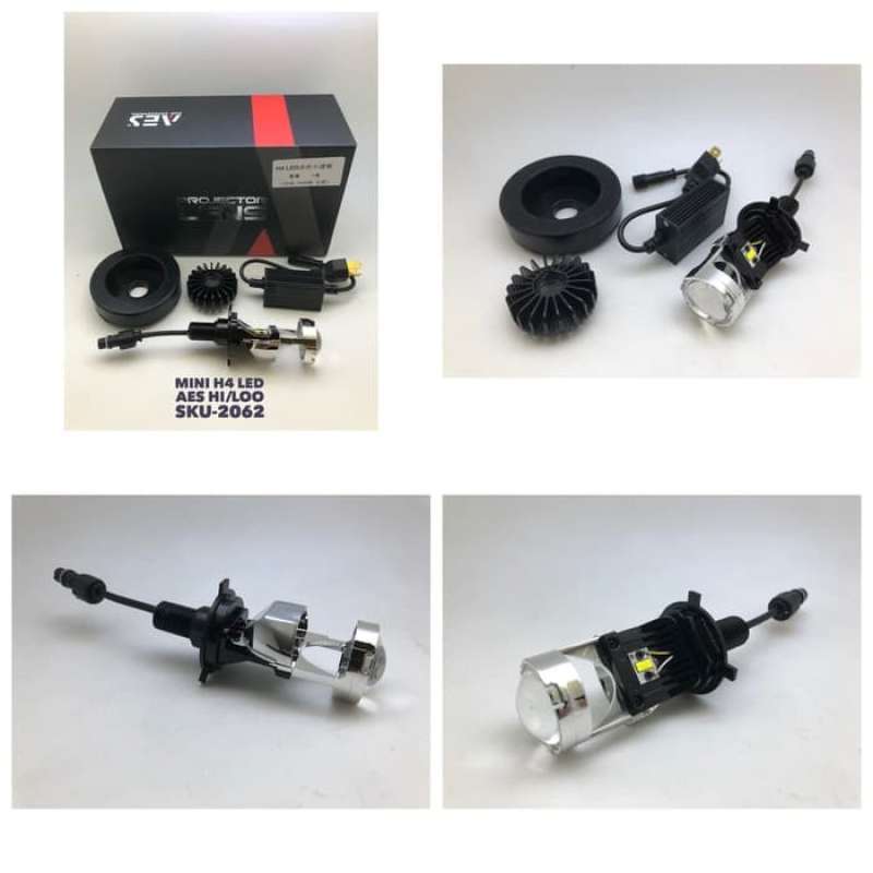Promo PROJECTOR MINI H4 BILED ATAU MINI LED H4 MERK AES PER 1 PCS SKU ...