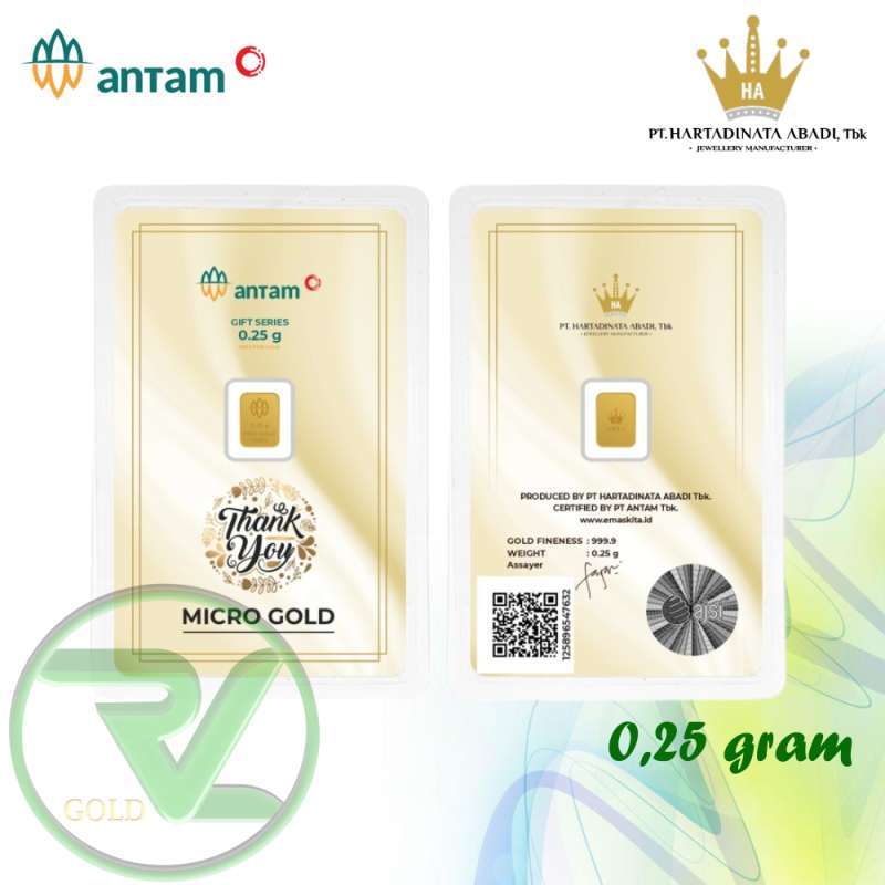 Promo MICRO GOLD ANTAM HARTADINATA ABADI THANK YOU LOGAM MULIA [0,25 G ...