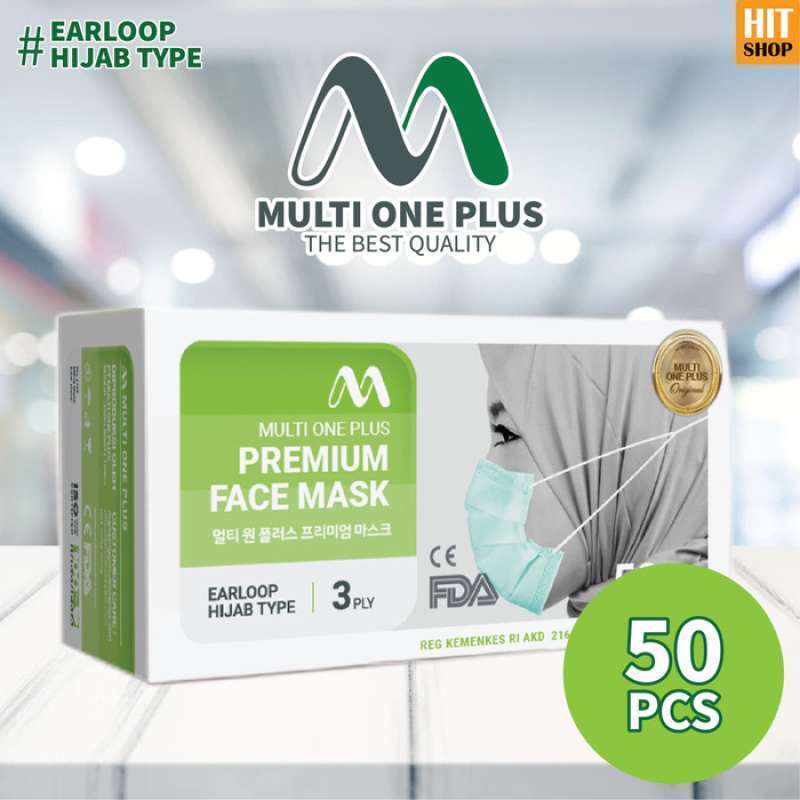 Jual Masker Premium Multi One Plus 3 Ply Hijab 50 Pieces di Seller ...