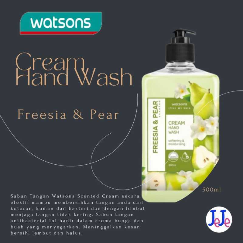 Jual Watsons Hand Wash Freesia & Pear Sabun Cuci Tangan 500ml di Seller ...