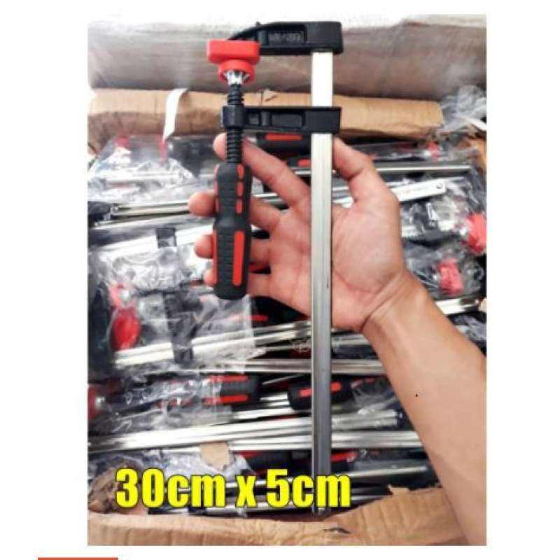 Jual Clamp F 30cm X 5cm Besttools - Catok Kayu 300mm X 50mm Handle Full ...