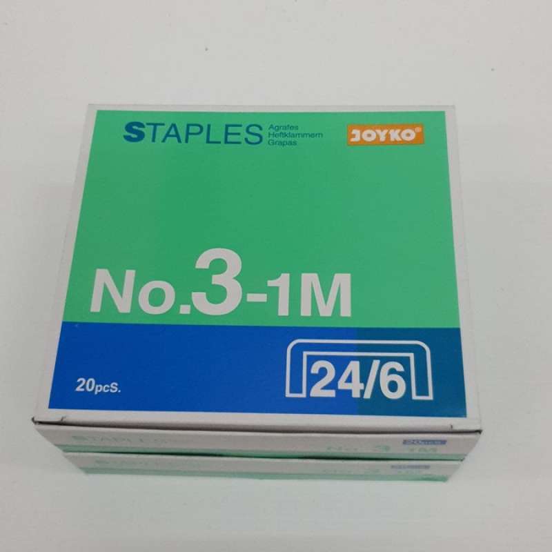 Promo ISI STAPLER JOYKO NO.3 PER BOX ISI 20 TABUNG - REFILL STAPLES di ...