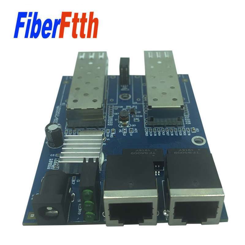 Jual Ethernet Fiber Optical 2 SFP fiber Port 2 RJ45 2 UTP 10-100-1000M ...