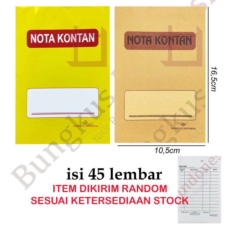 Promo Nota Kontan Kecil 1 rangkap - Buku Nota NK1 Zibiz 1pak 10 buku ...