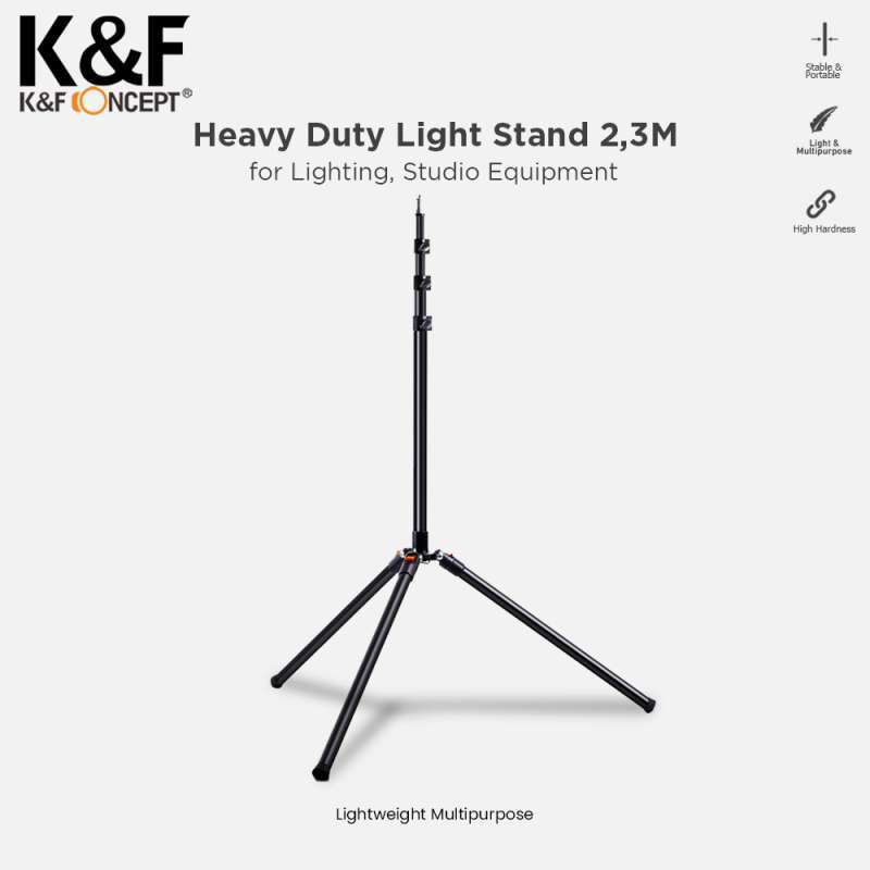 Jual K&F Concept Heavy Duty Light Stand 2,3M for Lighting, Studio ...