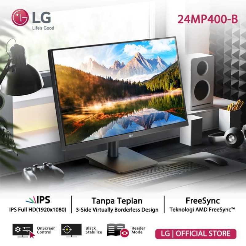 Promo LG 24MP400-B 23.8'' Full HD IPS Monitor with AMD FreeSync™ Diskon ...