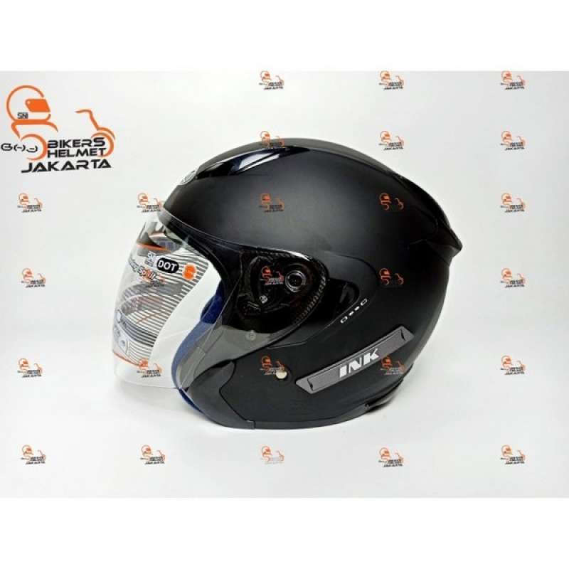 Promo Limited Ink Helm Metro Solid Black Doff Half Face - M Diskon 23% ...