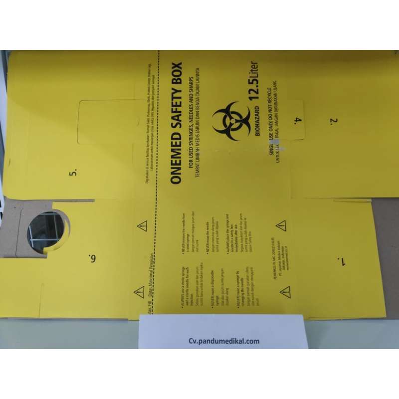 Jual Safety Box - Biohazard KUNING, tempat pembuangan ukuran 12,5 Liter ...