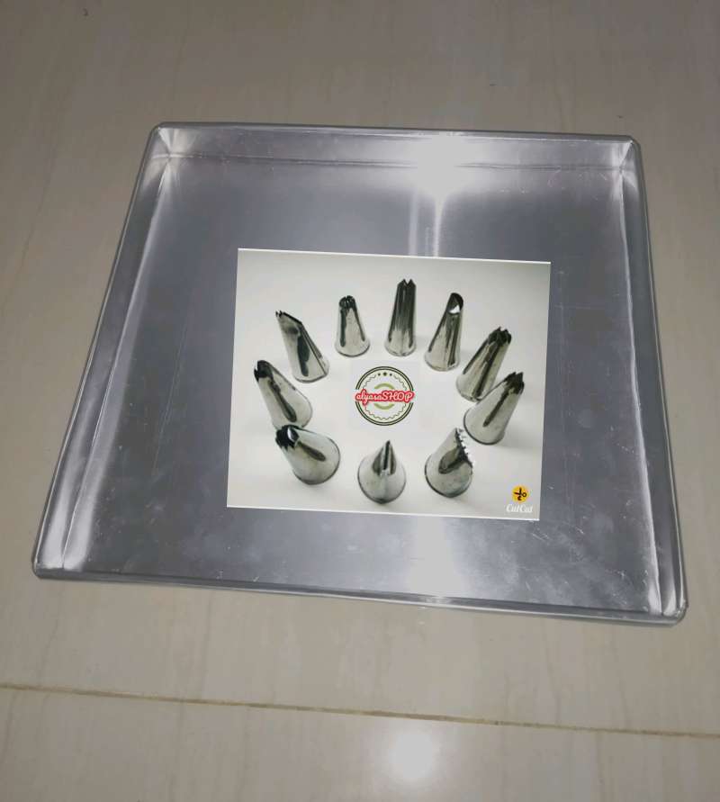 Promo loyang kue kering/ loyang oven + cetakan semprit / spuit kue 10 ...