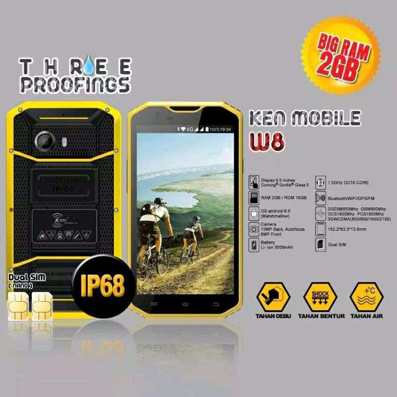Jual Ken Mobile W8 Pro Baru Rugged Phone Outdoor Di Seller Yuka Mall ...