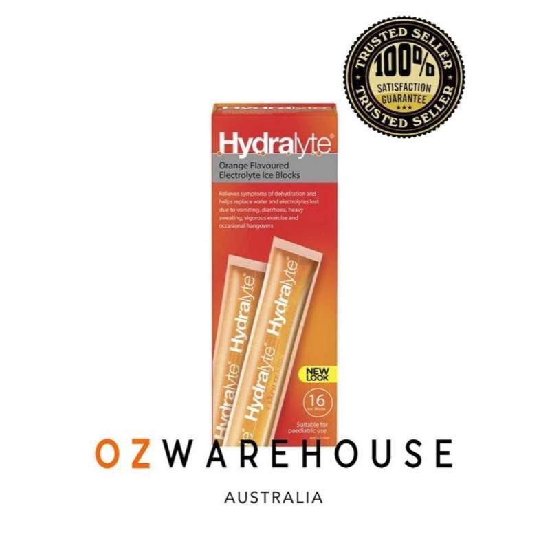 Jual Hydralyte Rehydration Orange Flavoured Ice Blocks 16 Pack di ...