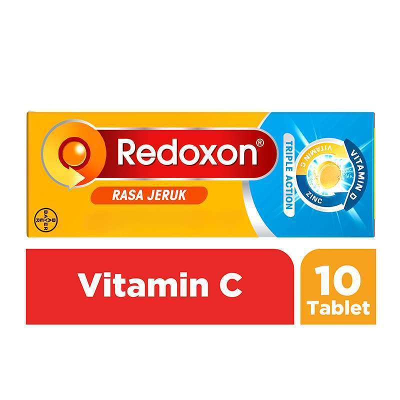 Promo Redoxon Double Action Rasa Jeruk Multivitamin & Suplemen [10 ...