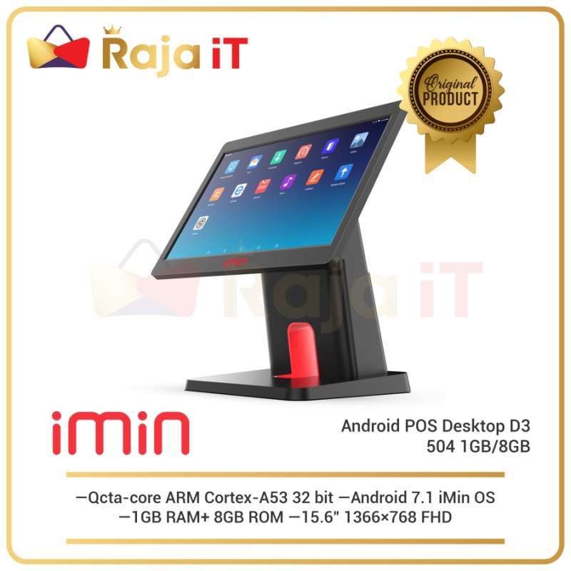 Jual IMIN Android POS Desktop D3 504 1GB/8GB Mesin Kasir Android 7.1 di ...