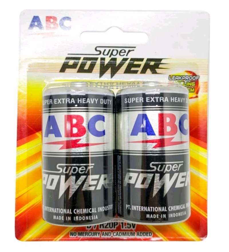 Promo Batu Baterai ABC R-20 Super Power 2pcs Diskon 5% di Seller Gamfad ...