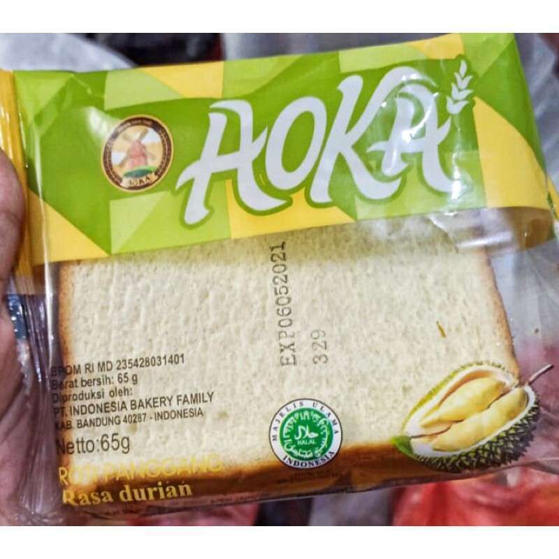 Jual Roti Panggang AOKA rasa DURIAN [60 gr] Duren di Seller Mikro ...