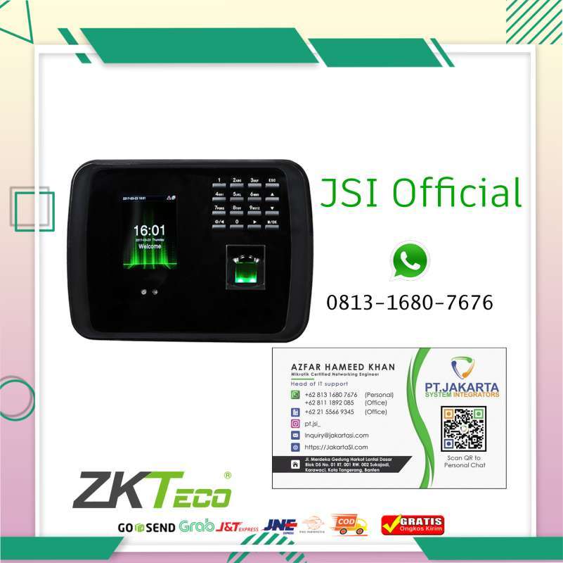 Jual ZKTeco MB460-Mesin Absensi Sidik Jari & Pengenal Wajah di Seller JSI Official - Cibodas ...