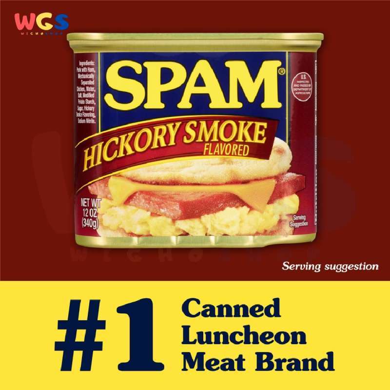 Jual Spam Hickory Smoke Flavored Original Pork Luncheon Meat Usa 12oz ...