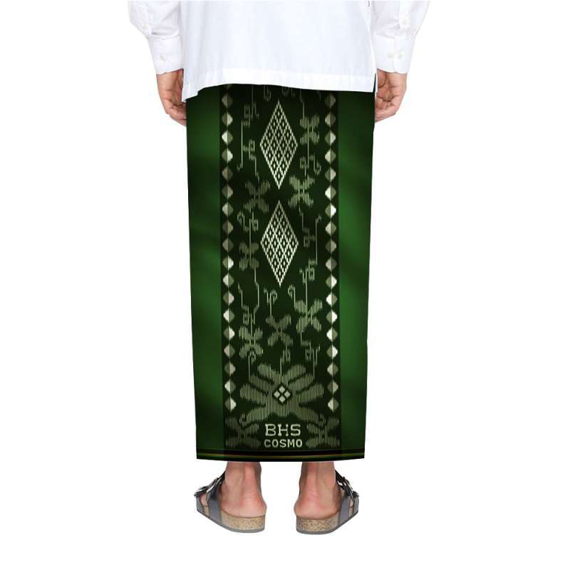 Promo Sarung BHS Cosmo Silver Warna Polos Hijau Tua Diskon 44% di ...