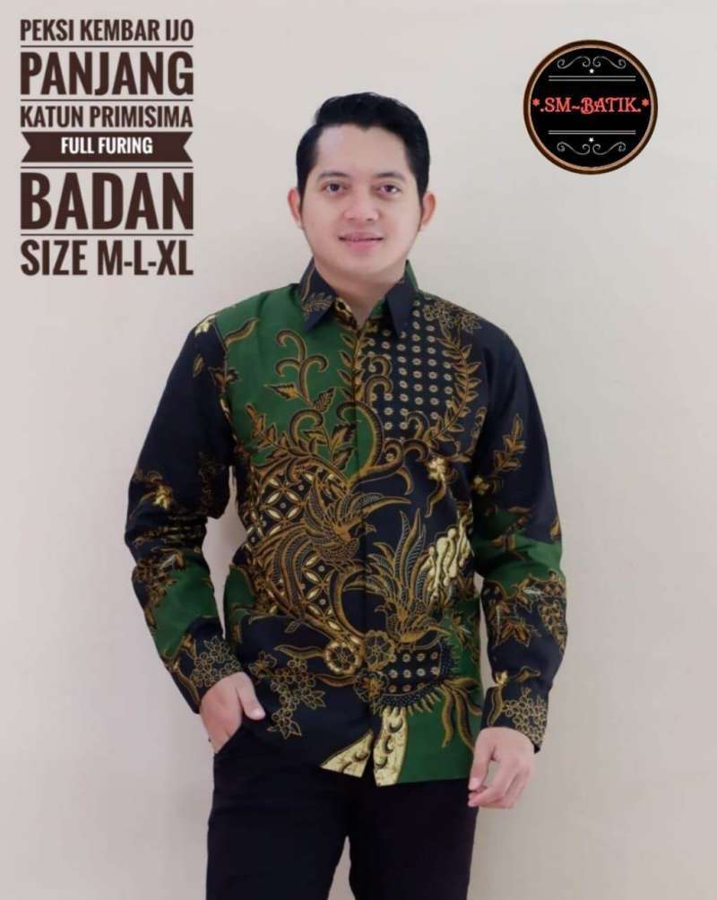 Promo Batik Premium Warna Hijau/kemeja Batik Warna Hijau Terbaru/hem ...