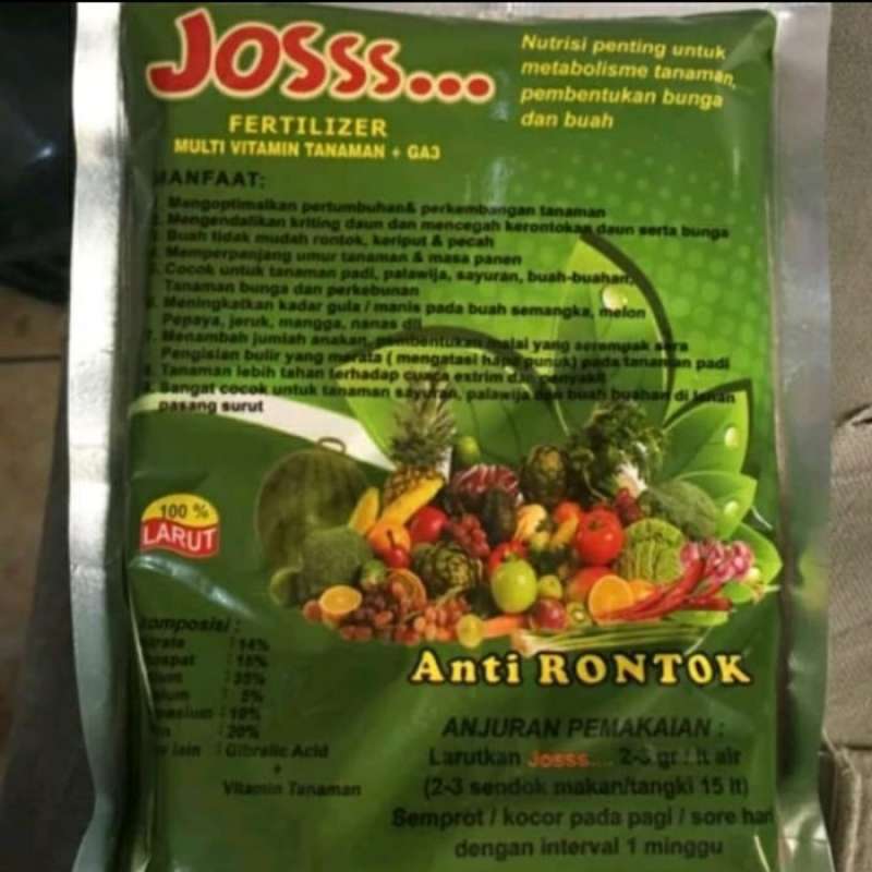 Jual Pupuk Anti Rontok Buah Dan Bunga - Joss Multivitamin Tanaman di ...