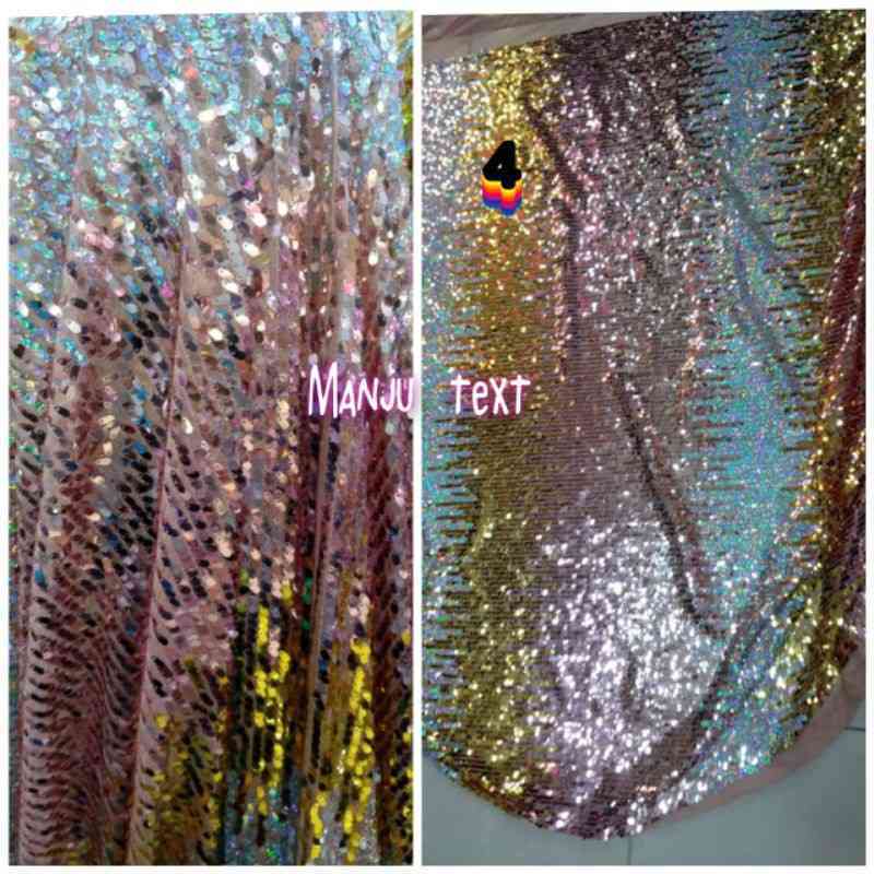 Jual (Harga per 0,5m )Kain sequin gradasi / bahan sequin seribu payet ...
