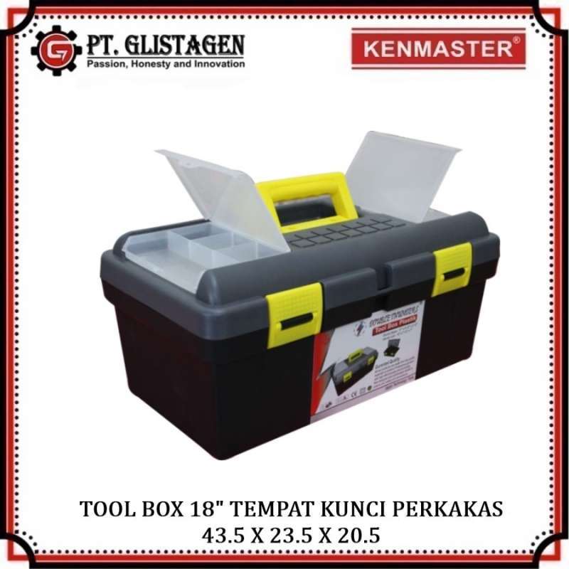Jual Tool Box Besar Kotak Perkakas Tool Kit Toolbox Plastik 18 inch di ...