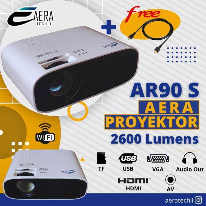 Jual AERA Projector AR90 S WiFi | Proyektor WiFi AR90S 2600 Lumens ...