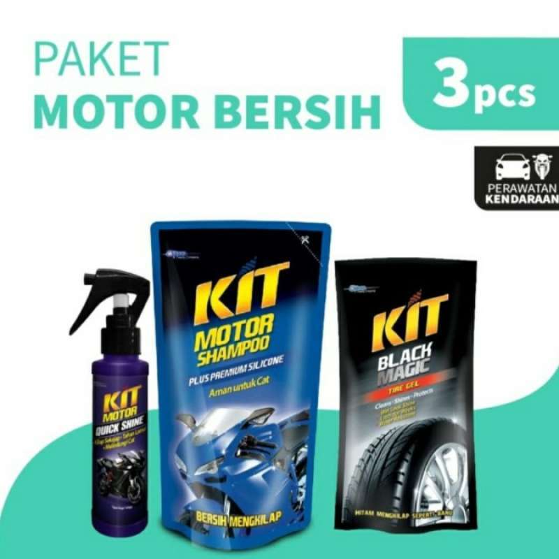 Jual Paket Motor Bersih Kit Motor Shampoo Kit Black Magic Kit Quick ...