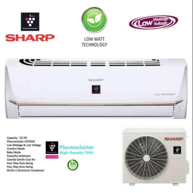 Promo AC SHARP AH-AP5UHL 1/2 PK PLASMA LOWWATT + PASANG DEPOK Diskon 5% ...