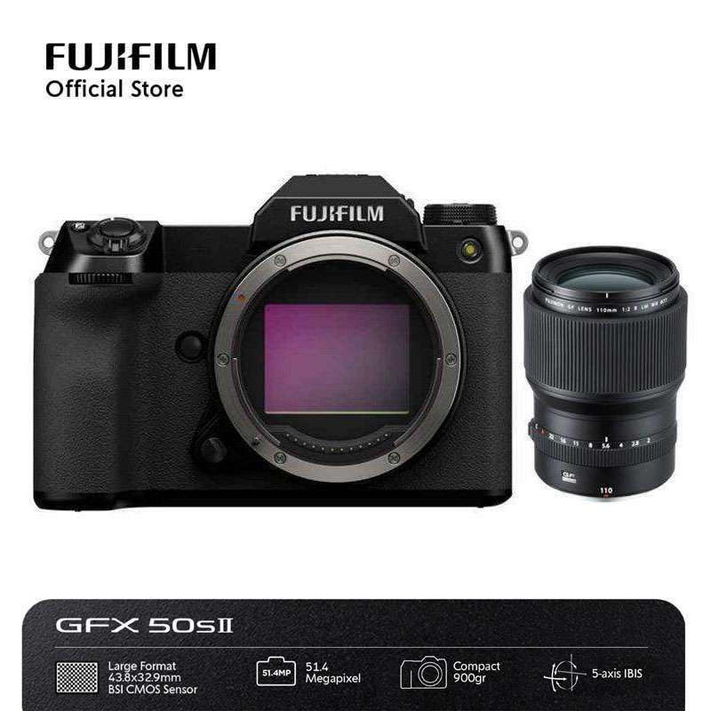 Jual FUJIFILM GFX50S II Body Only PWP GF110mm F2 R LM WR Mirrorless Medium Format GFX 50S II di ...