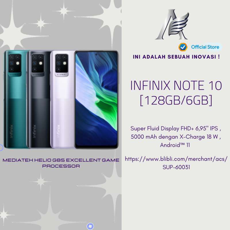 Jual Infinix Note 10 [128GB/6GB] - Smartphone - Garansi Resmi di Seller ...
