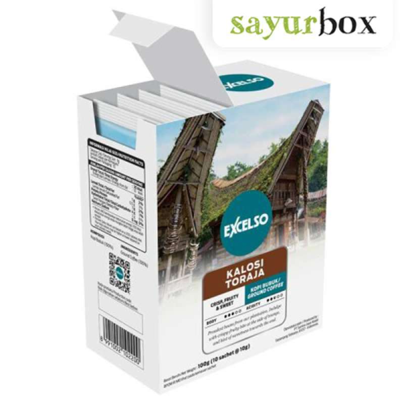 Jual Excelso Kalosi Toraja Folding 1 Box Isi 10 X 10 Gram Sayurbox ...