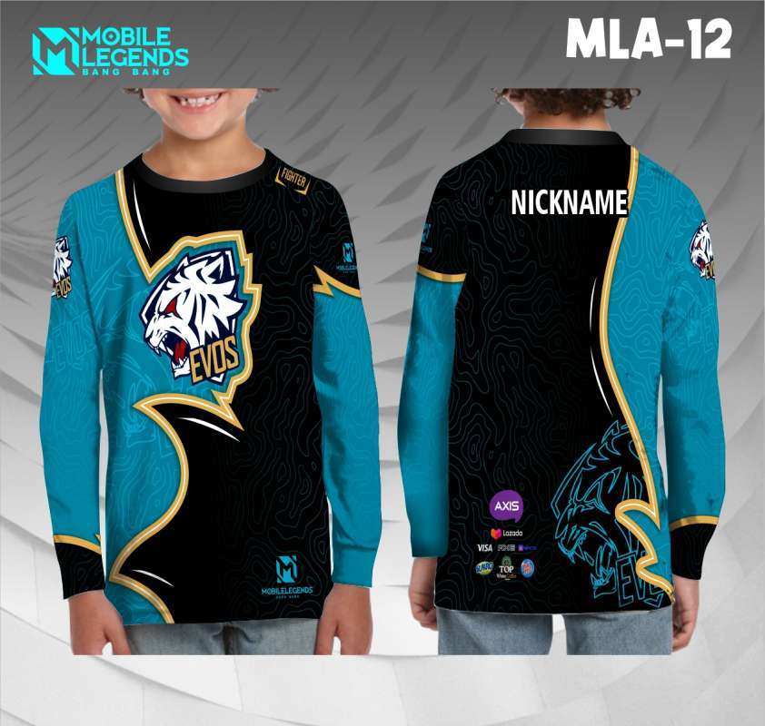 Promo Jersey esport anak mobile legends evos baju kaos gamer lengan ...