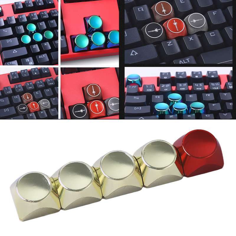 Promo 5 Keys Keycaps Set Aluminium Alloy KeyCaps ESC Direction keycap ...