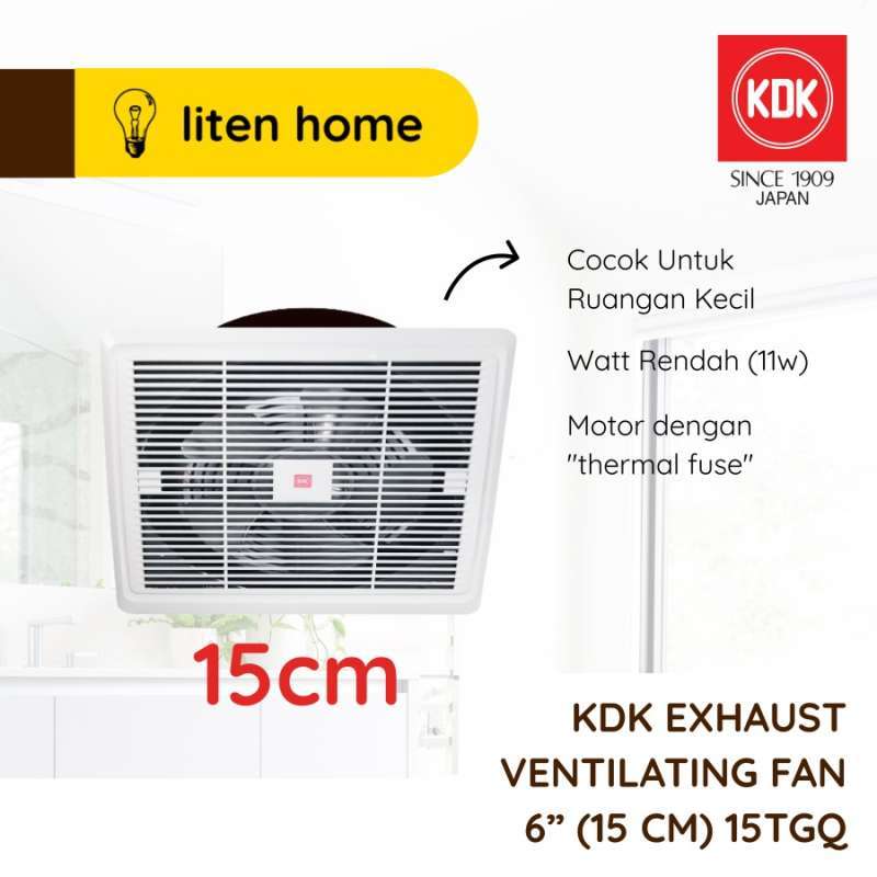 Promo Ceiling Exhaust Fan / Kipas Angin Plafon Hisap 6 6 inch KDK 15TGQ ...