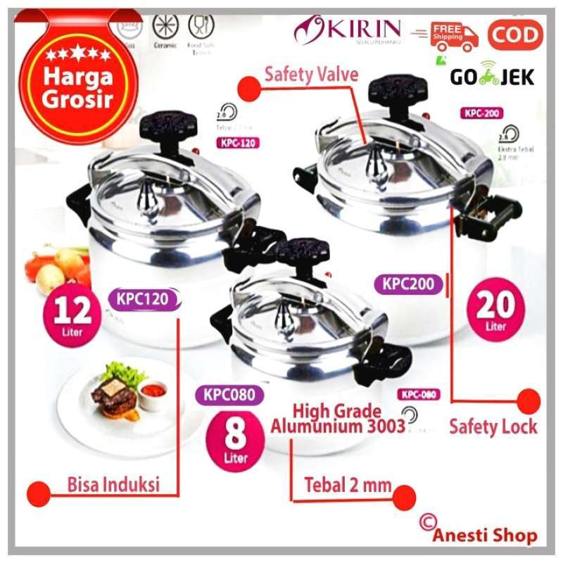 Jual Jual Panci Presto 8 L - 12 L â€“ 20 L Kirin Tebal 2Mm - Kuat - 8Liter - Multicolor di ...