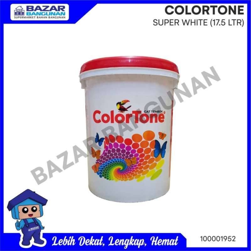 Jual Cat Tembok Dinding Colortone Color Tone Pail 17.5 L Super White ...