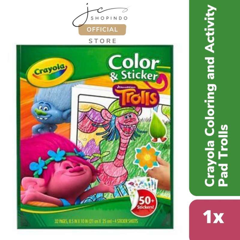 Jual Crayola - Color and Sticker Trolls di Seller Jcshopindo25 - Duri ...